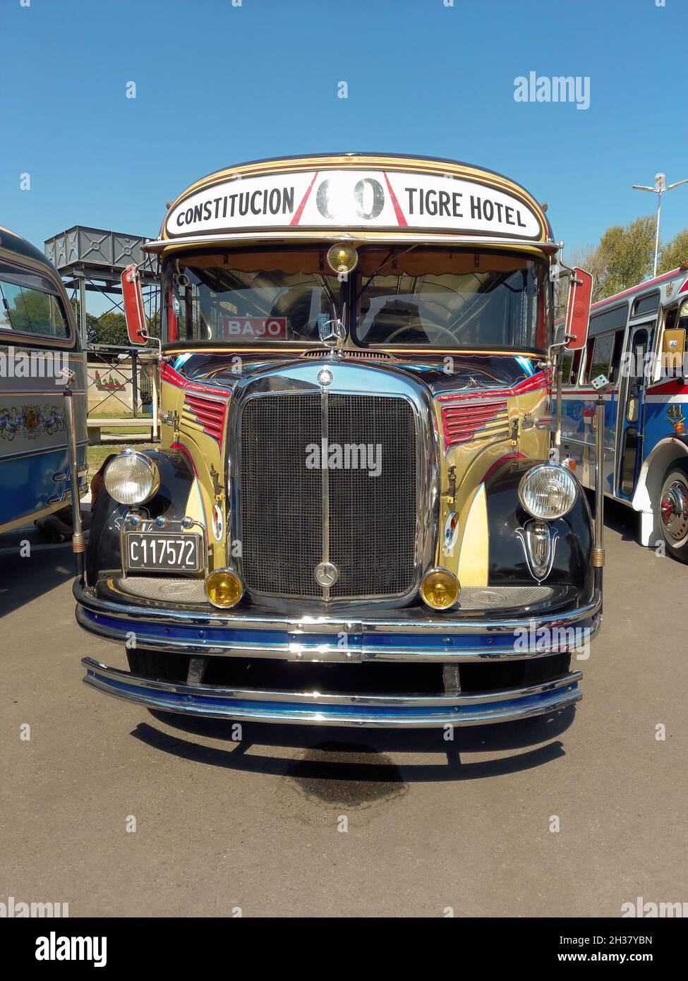 AVELLANEDA - BUENOS AIRES, ARGENTINA - Sep 27, 2021: yellow Daimler ...