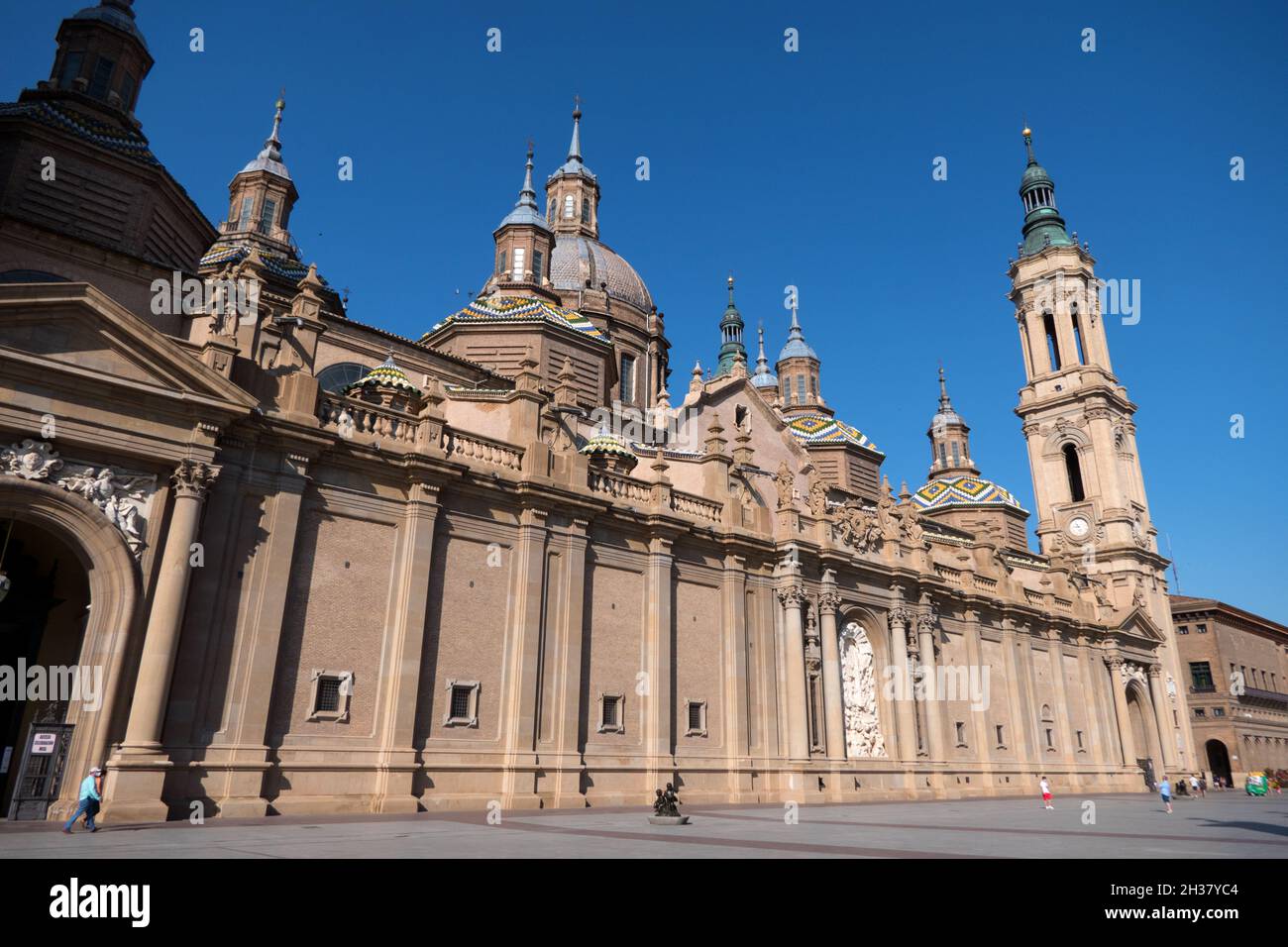 Urban view of Zaragoza, Spain with the Cathedral Basilica of Our Lady ...