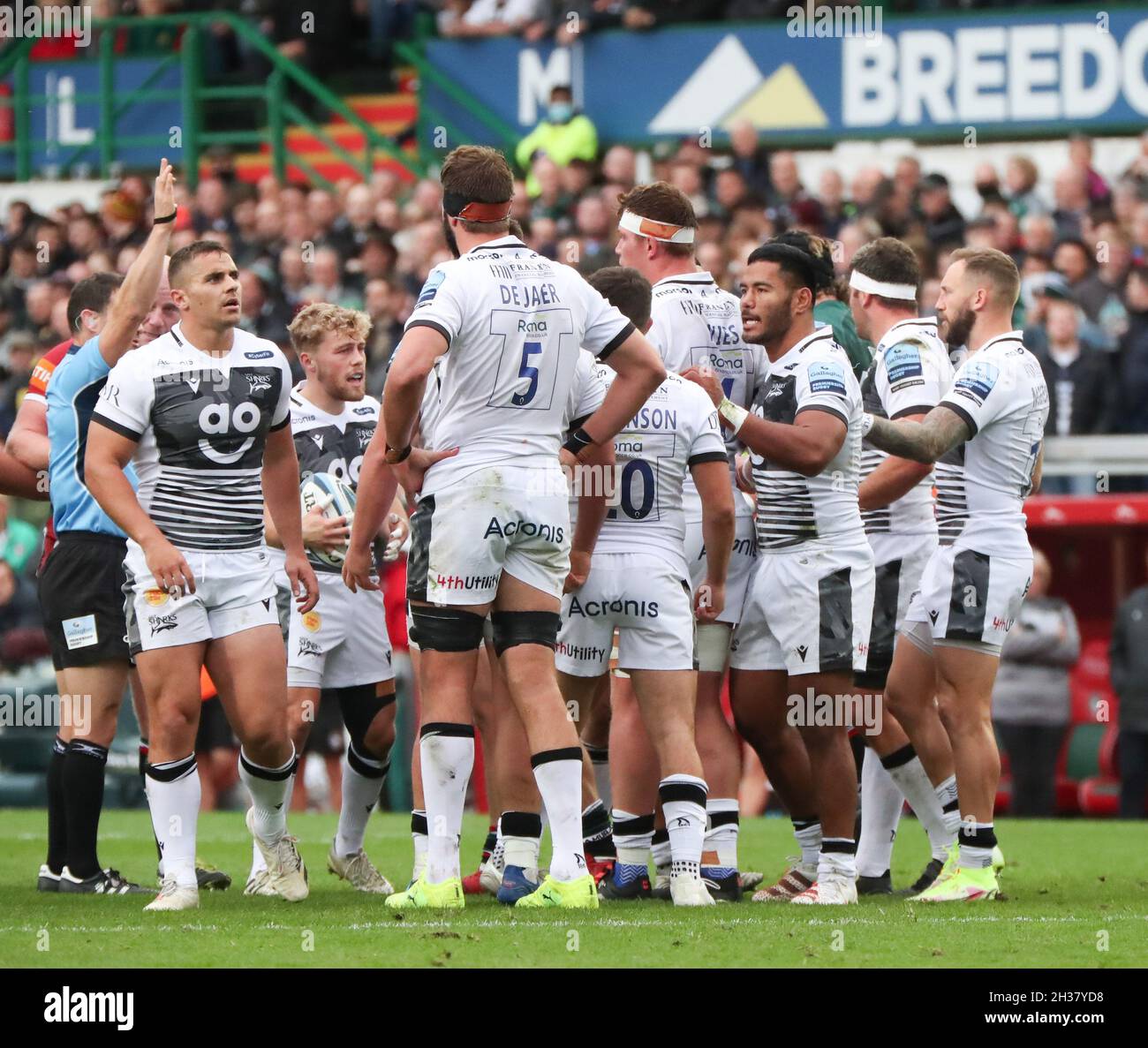 23.10.2021 Leicester, England. Rugby Union. during the Gallagher round ...