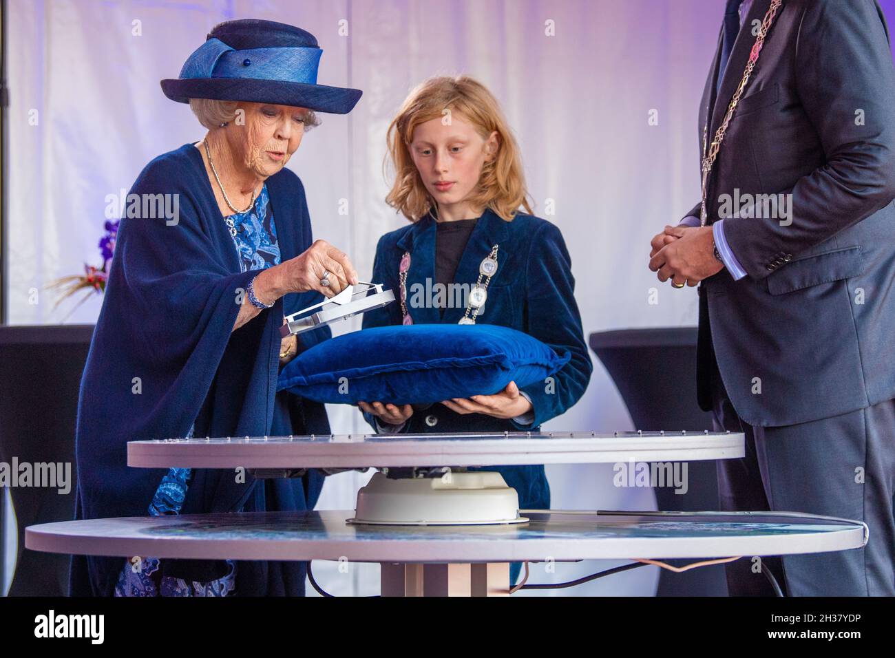 Princess Beatrix at the opening of the Prince Claus Bridge in Dordrecht ...