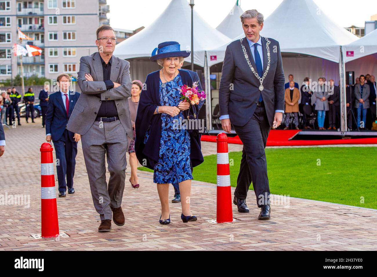Princess Beatrix at the opening of the Prince Claus Bridge in Dordrecht ...