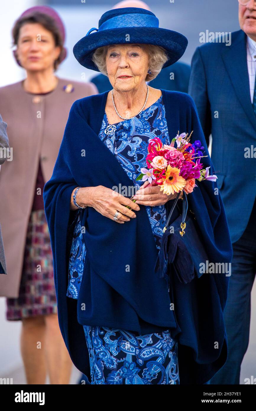 Princess Beatrix at the opening of the Prince Claus Bridge in Dordrecht ...