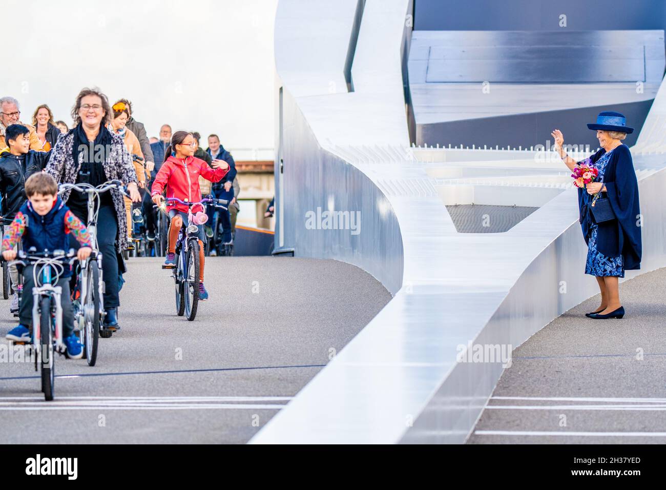 Princess Beatrix at the opening of the Prince Claus Bridge in Dordrecht ...