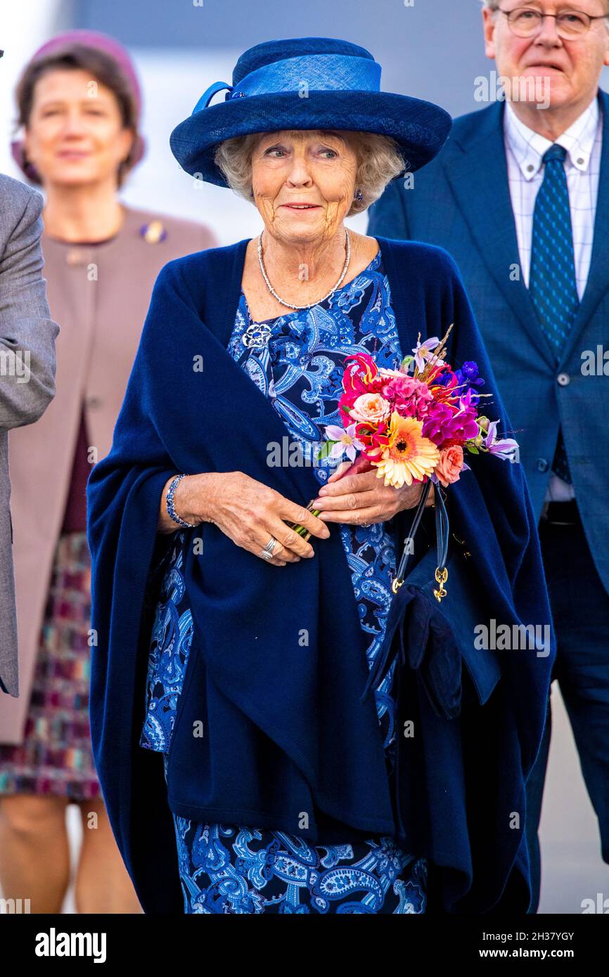 Princess Beatrix at the opening of the Prince Claus Bridge in Dordrecht ...