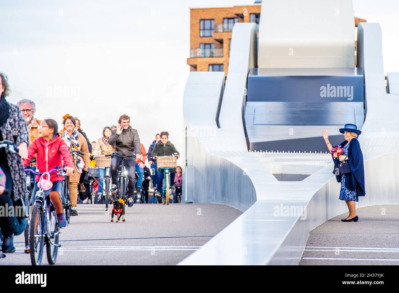 Princess Beatrix at the opening of the Prince Claus Bridge in Dordrecht ...