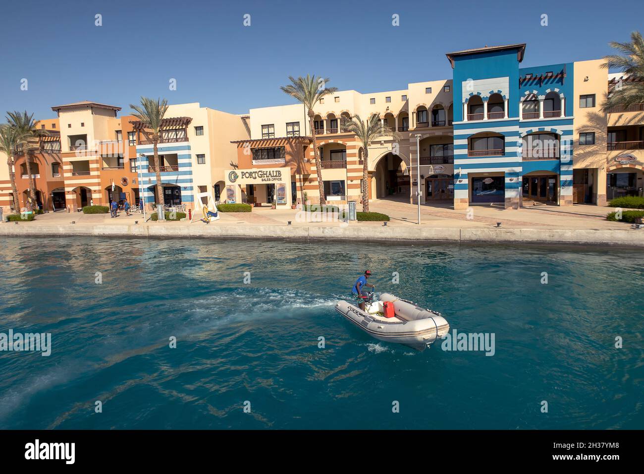 The Red Sea holiday resort of Port Ghalib in Egypt Stock Photo - Alamy