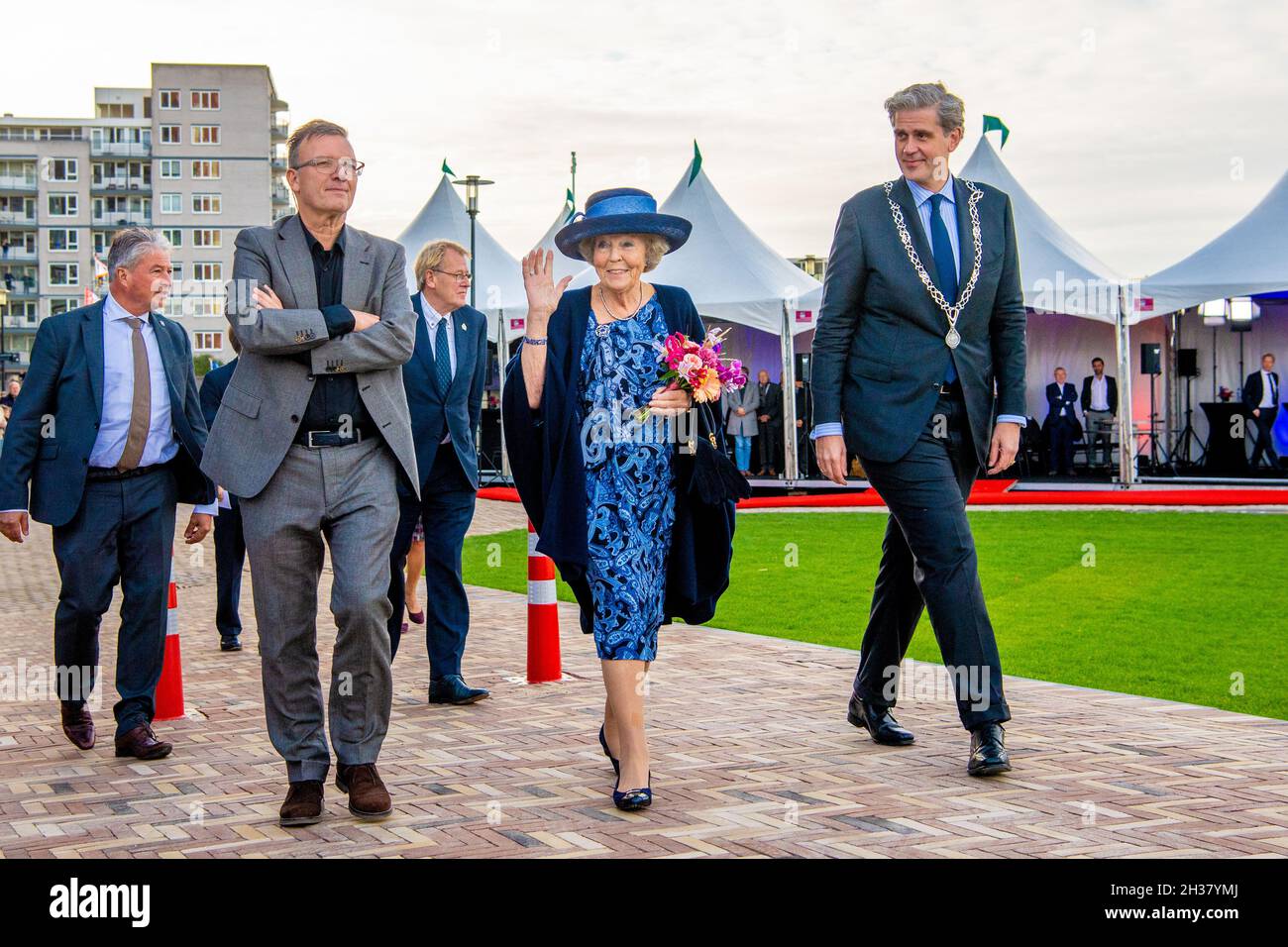 Princess Beatrix at the opening of the Prince Claus Bridge in Dordrecht ...