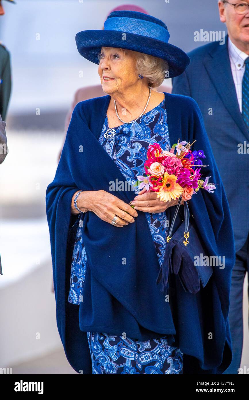 Princess Beatrix at the opening of the Prince Claus Bridge in Dordrecht ...