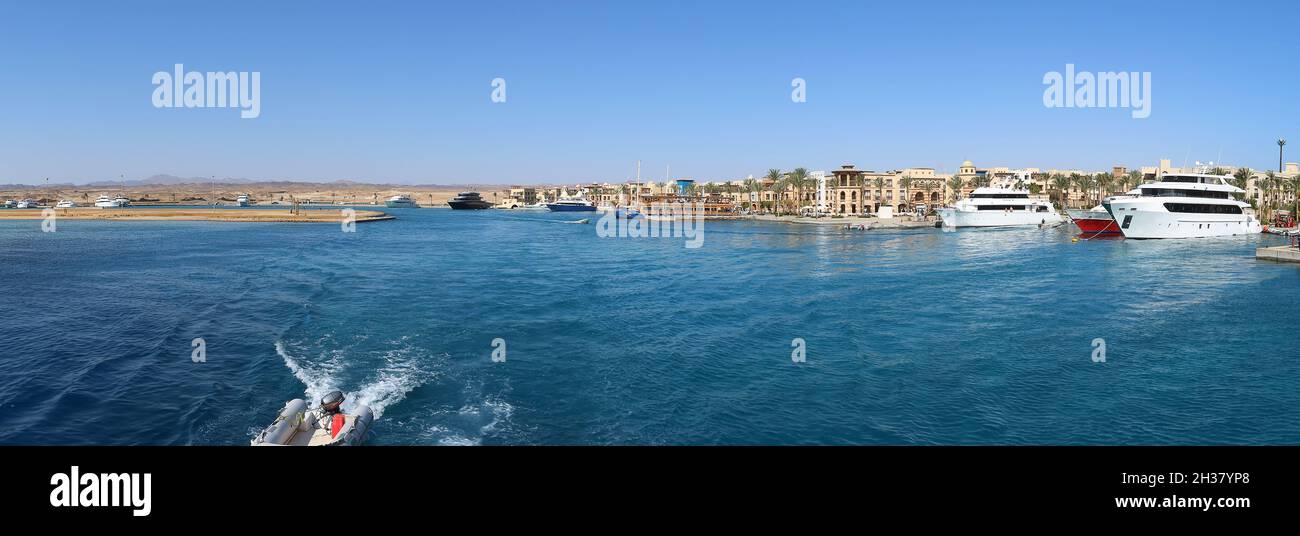 The Red Sea holiday resort of Port Ghalib in Egypt Stock Photo - Alamy