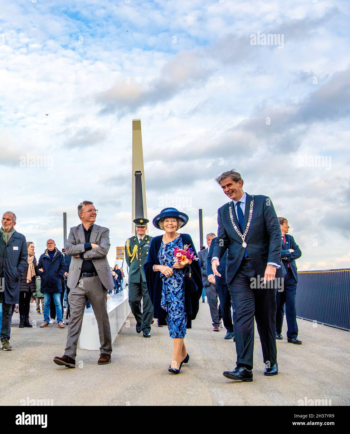 Princess Beatrix at the opening of the Prince Claus Bridge in Dordrecht ...