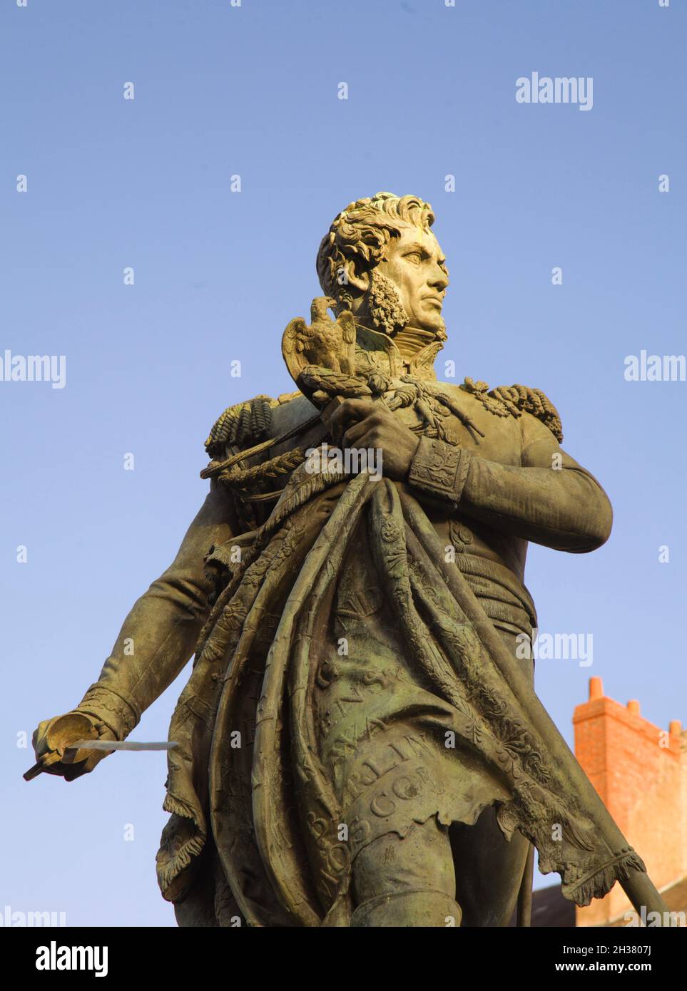 France, Bretagne, Nantes, general Pierre Cambronne, statue Stock Photo ...
