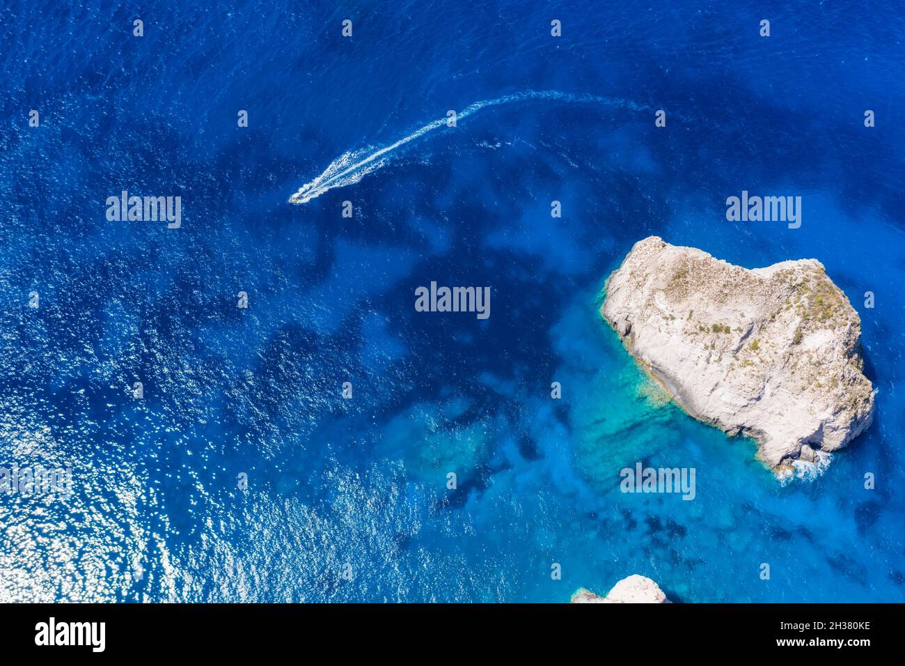 Aerial view of mizithres cliff rock in zakynthos ionian island hi-res ...