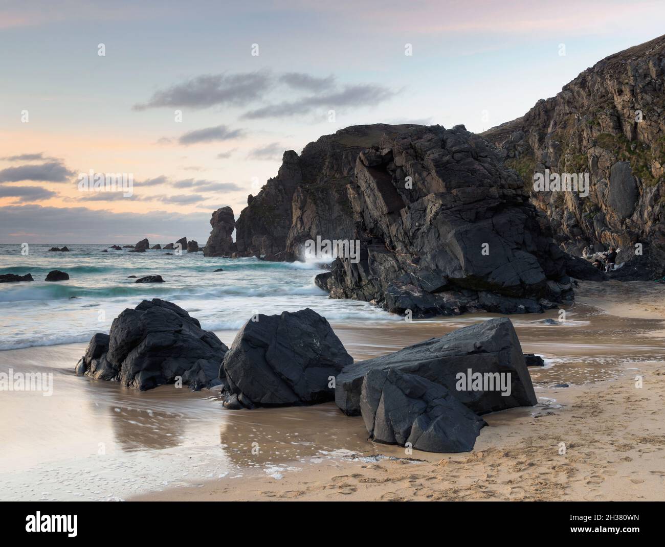 Dalmor Beach (Traigh Dhail Mhor) near Carloway, Isle of Lewis Stock ...