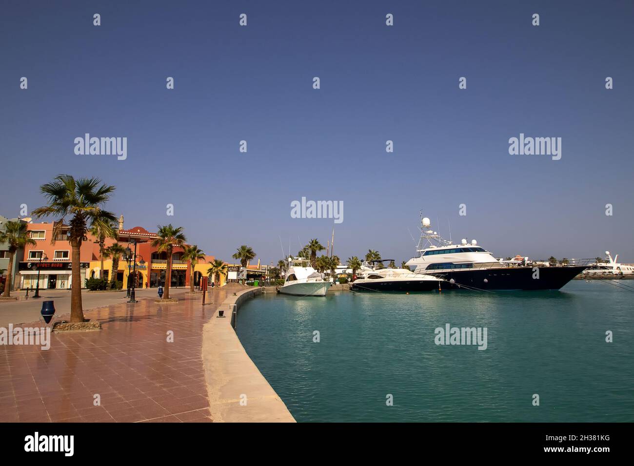 The marina in the resort of Hurghada in Egypt Stock Photo - Alamy
