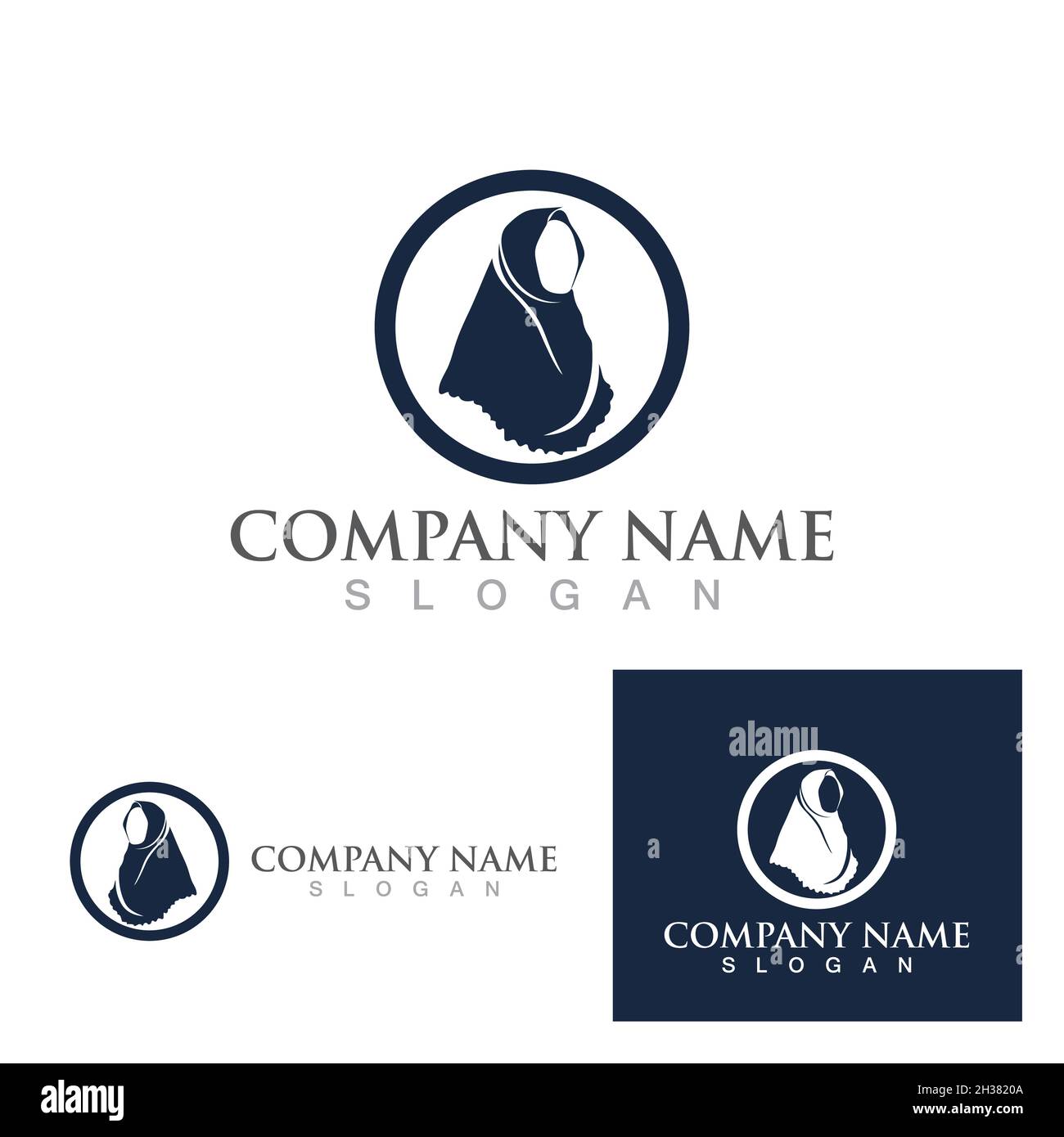 Hijab women Muslim logo vector Stock Vector Image & Art - Alamy