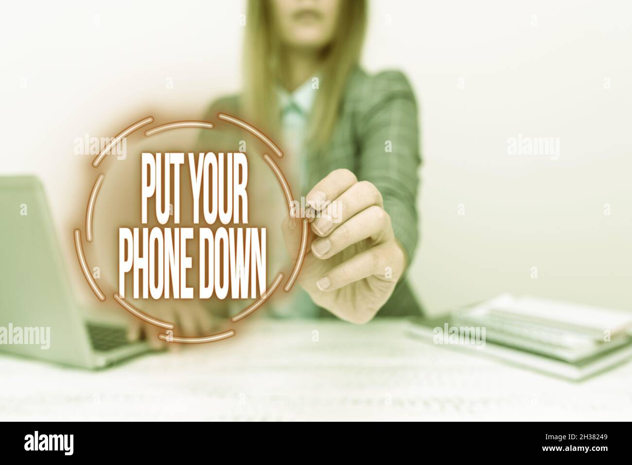 Text showing inspiration Put Your Phone Down. Concept meaning end ...