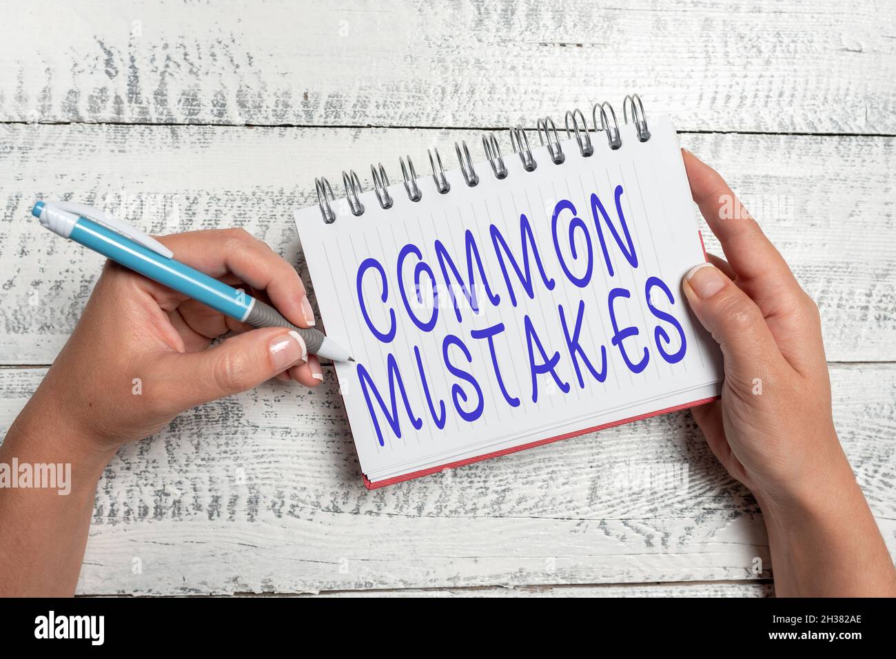 Conceptual caption Common Mistakes. Business concept actions that are ...