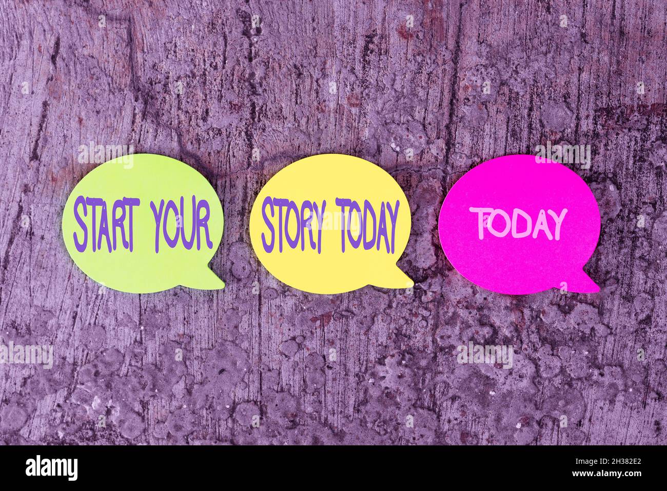 Writing displaying text Start Your Story Today. Word for work hard on ...