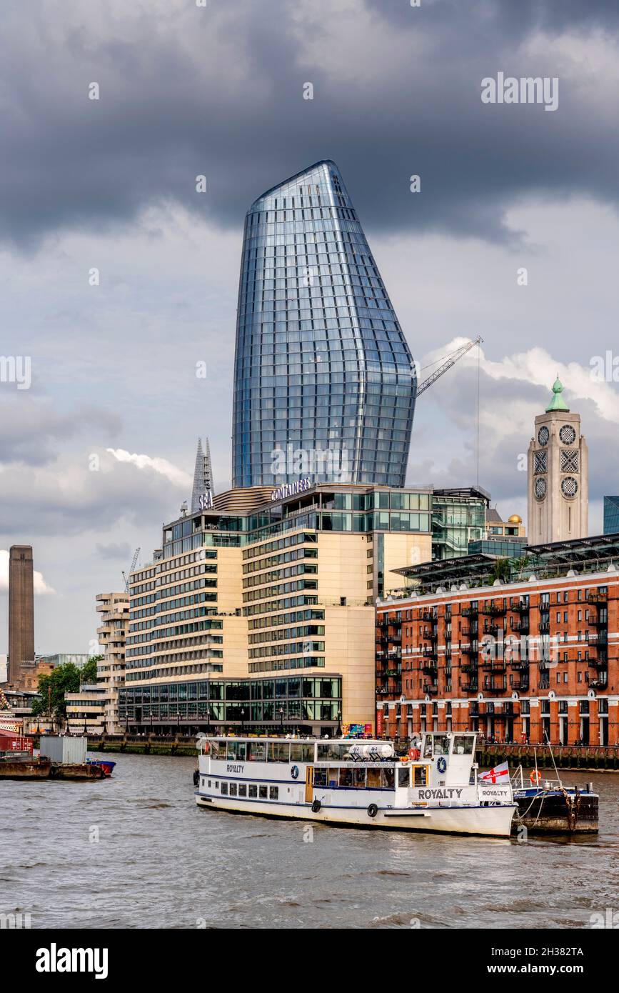 The River Thames and Iconic Riverside Buildings, London, UK Stock Photo ...
