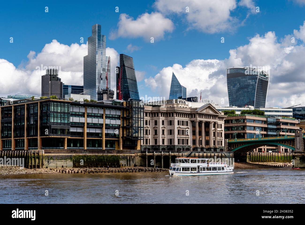 The River Thames, Riverside Buildings and City of London Skyline ...