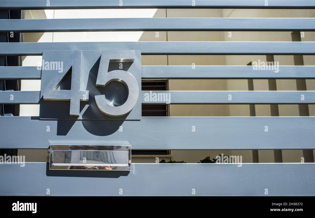 Number 45 sign hi-res stock photography and images - Alamy