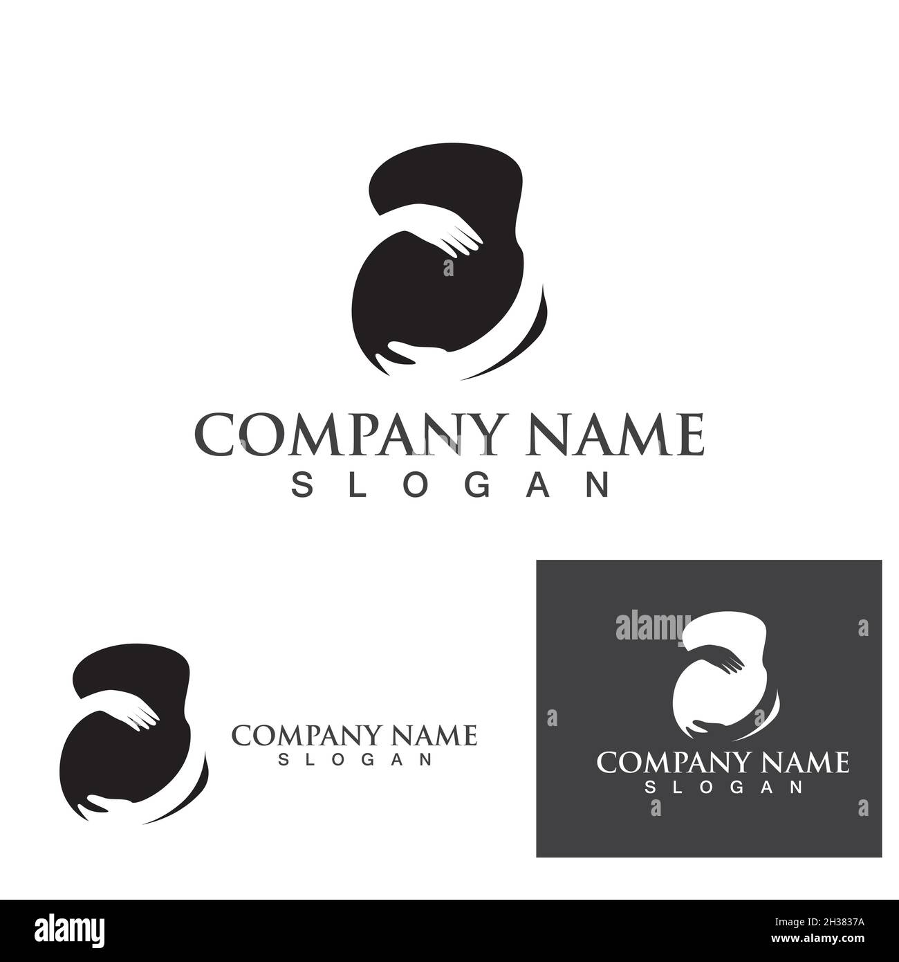 Pregnant logo template vector icon illustration design Stock Vector ...