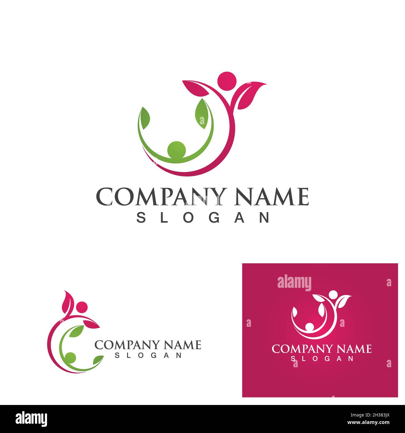 Leaf tree green logo and symbol vector Stock Vector Image & Art - Alamy