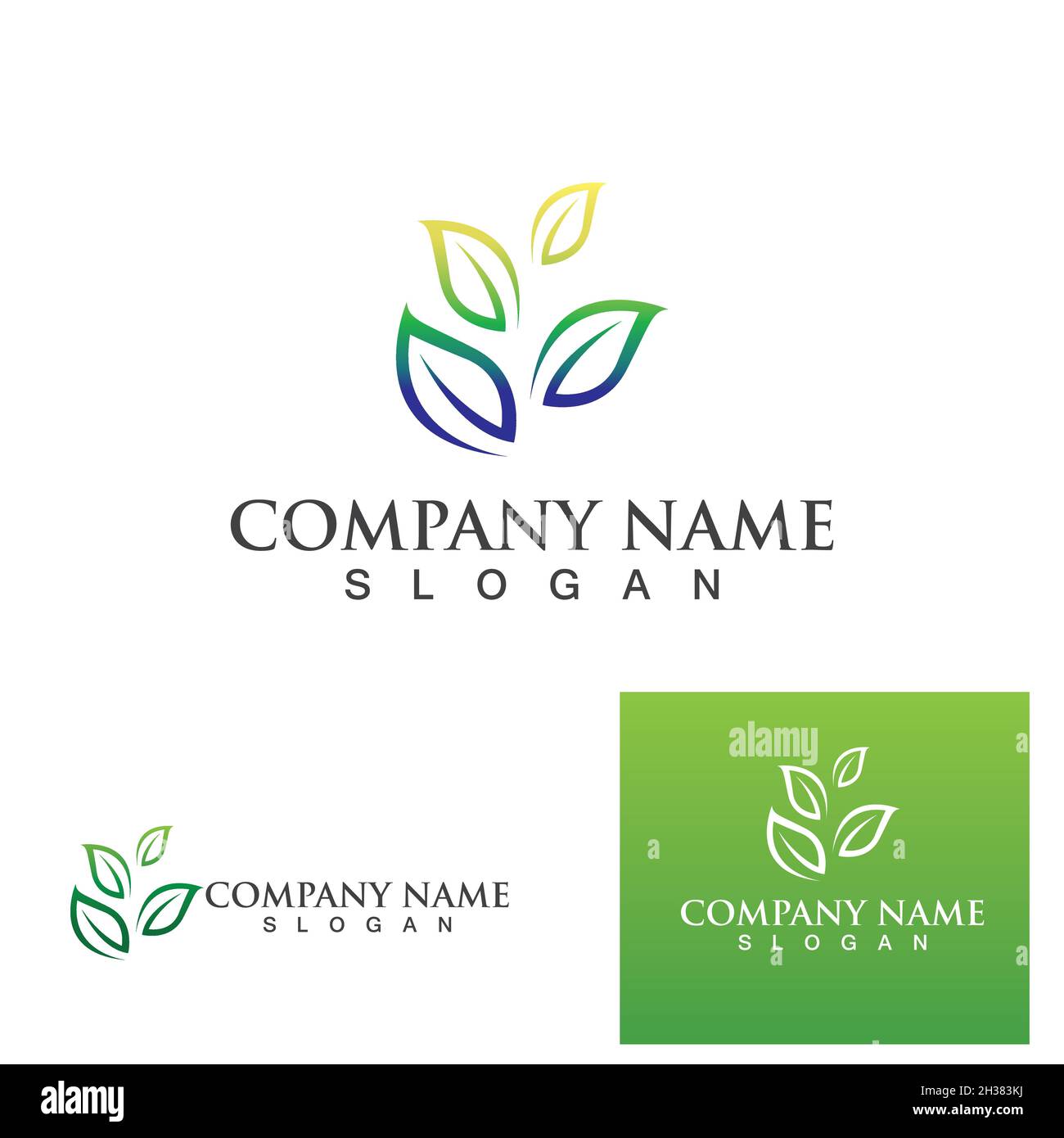 Leaf tree green logo and symbol vector Stock Vector Image & Art - Alamy