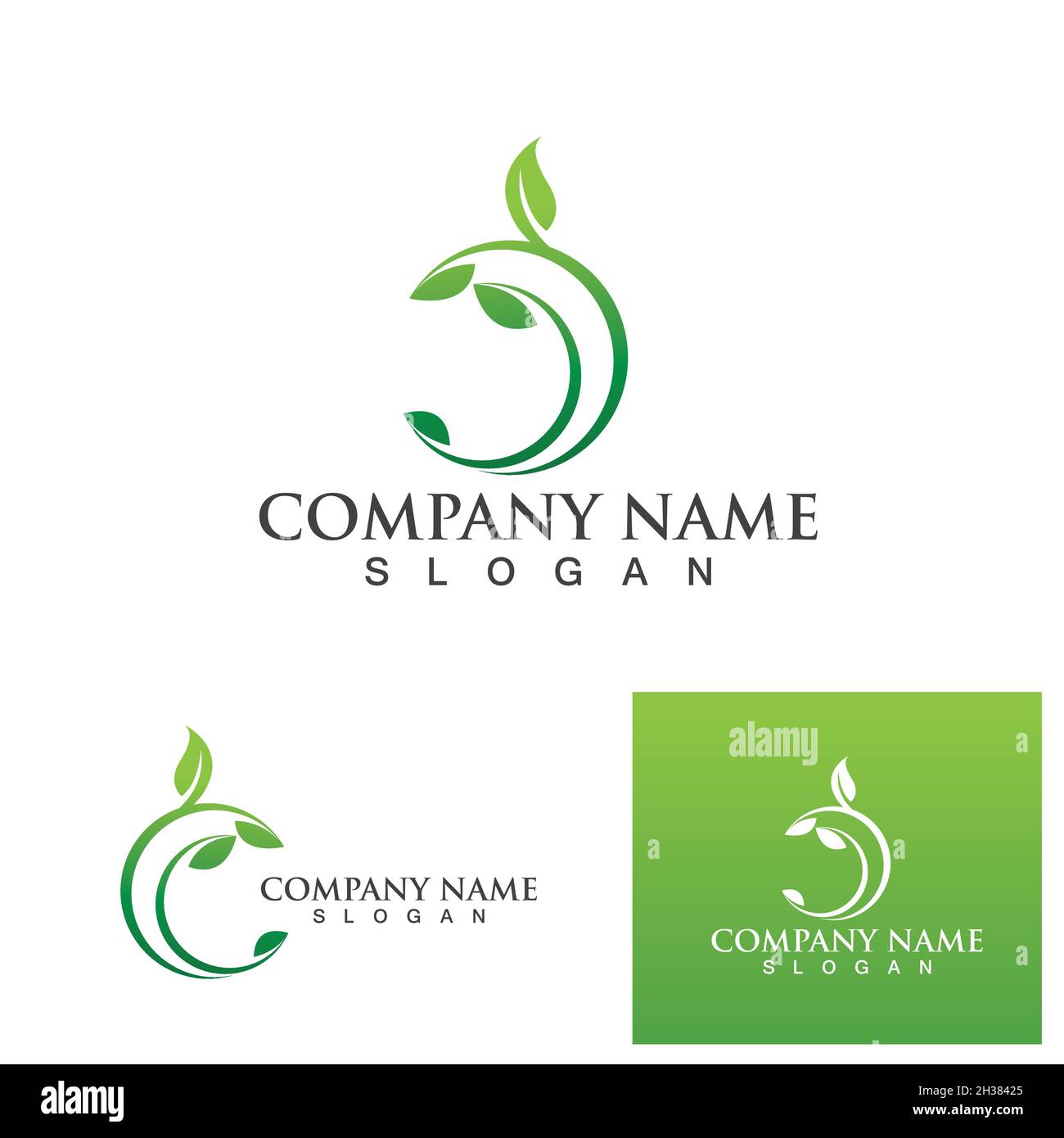 Leaf tree green logo and symbol vector Stock Vector Image & Art - Alamy