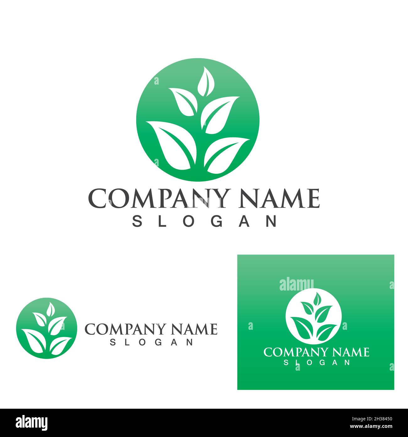 Leaf tree green logo and symbol vector Stock Vector Image & Art - Alamy