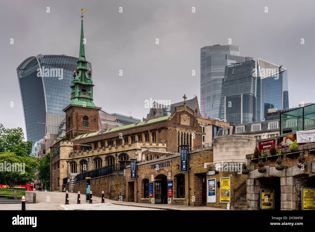 The Tower Vaults Shops and Cafes Building and City of London Skyline ...