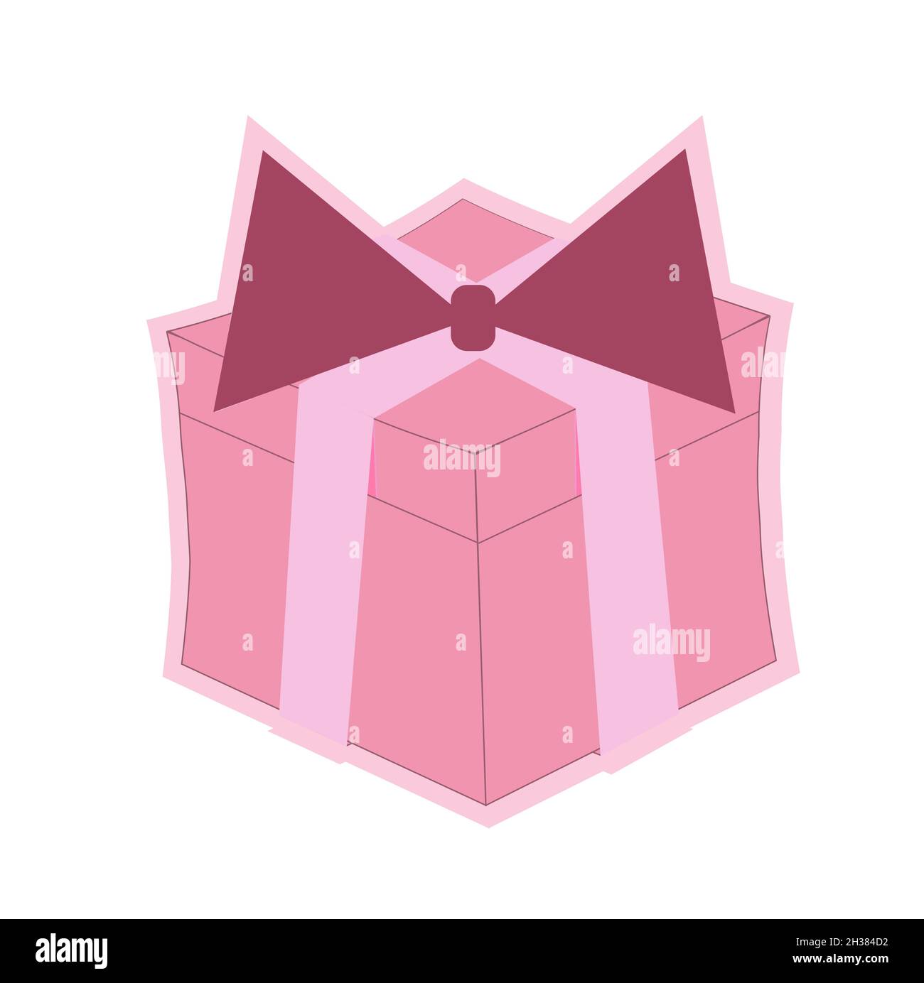 Realistic pink gift bow Stock Vector Images - Alamy
