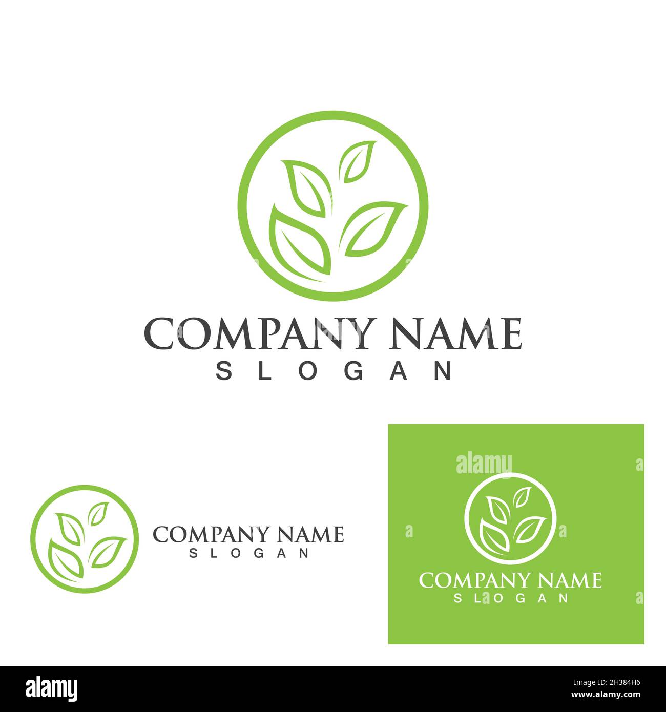 Leaf tree green logo and symbol vector Stock Vector Image & Art - Alamy