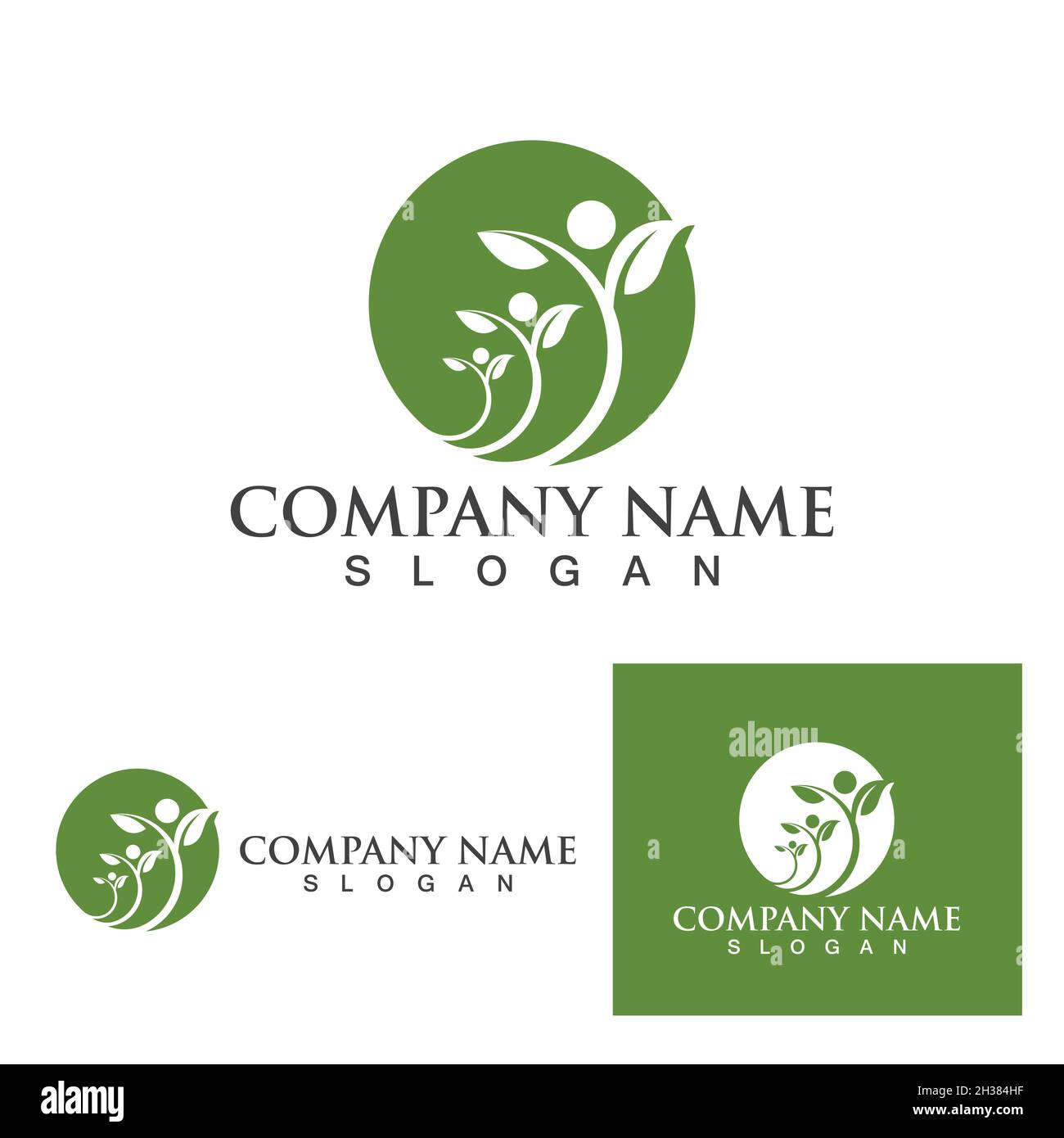 Leaf tree green logo and symbol vector Stock Vector Image & Art - Alamy