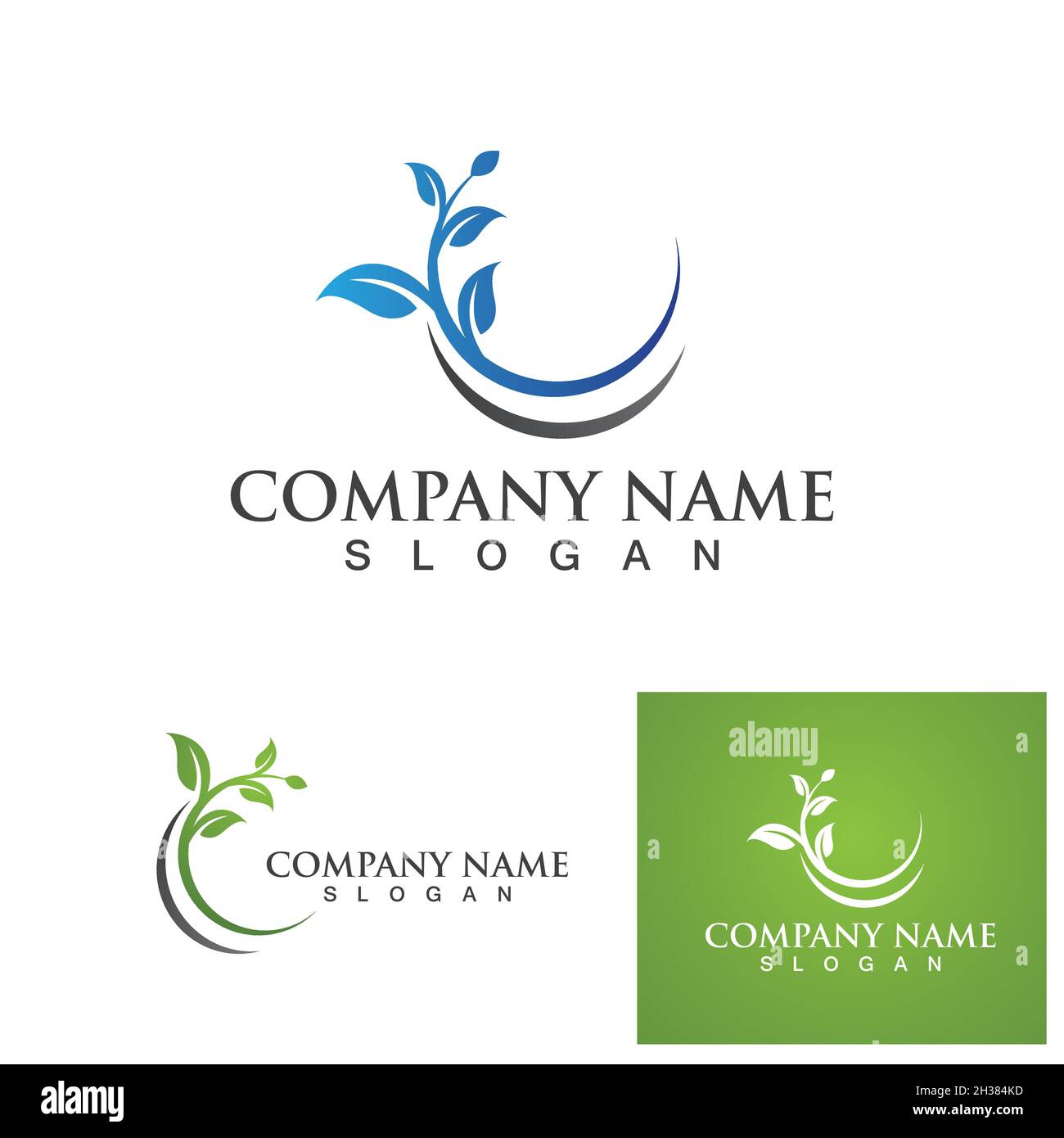 Leaf tree green logo and symbol vector Stock Vector Image & Art - Alamy