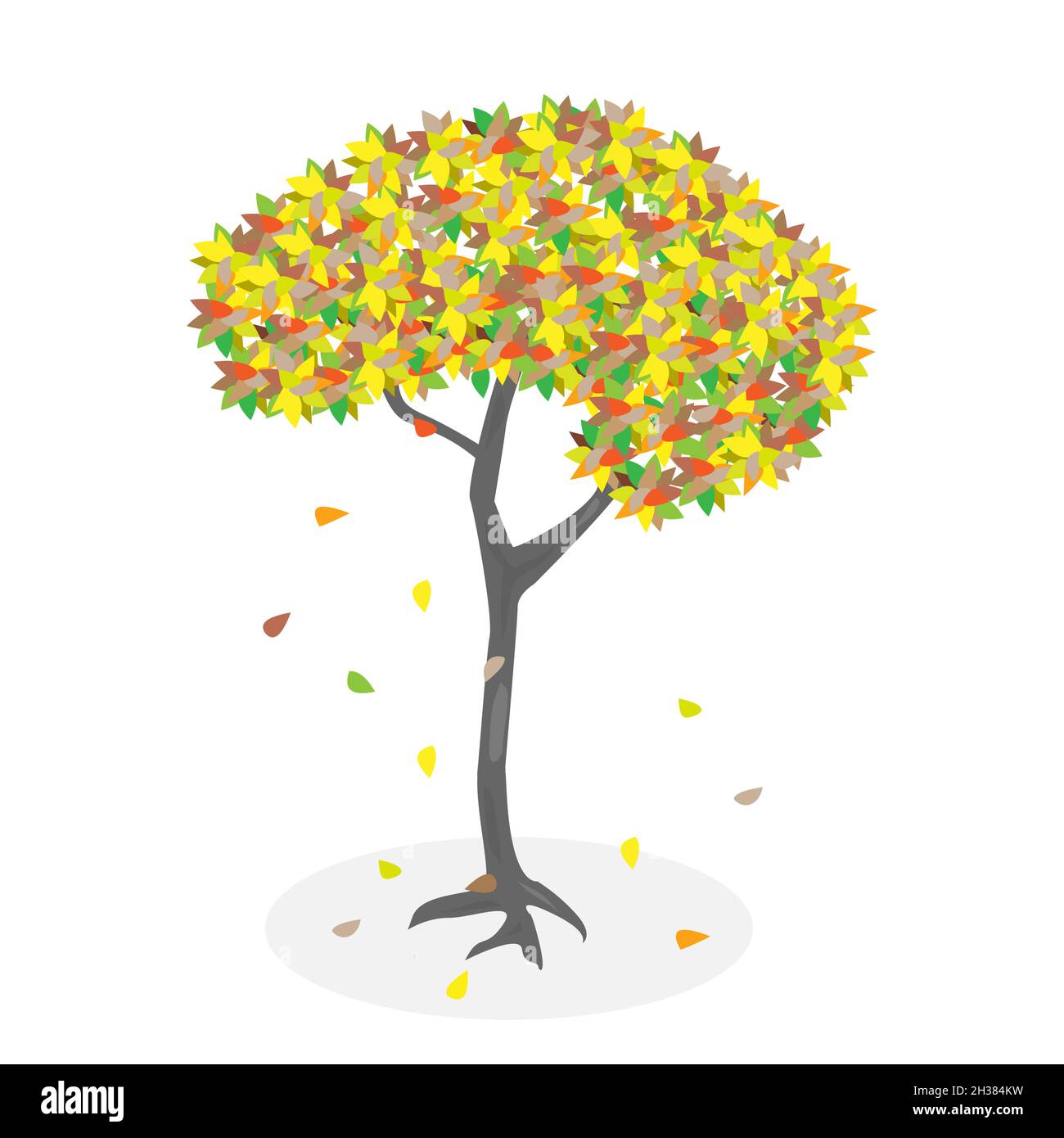 Simple tree falling leaves drawing hi-res stock photography and images ...