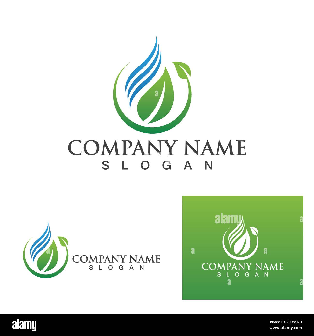 Leaf tree green logo and symbol vector Stock Vector Image & Art - Alamy