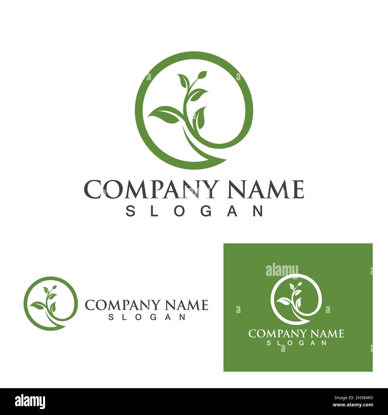 Leaf tree green logo and symbol vector Stock Vector Image & Art - Alamy