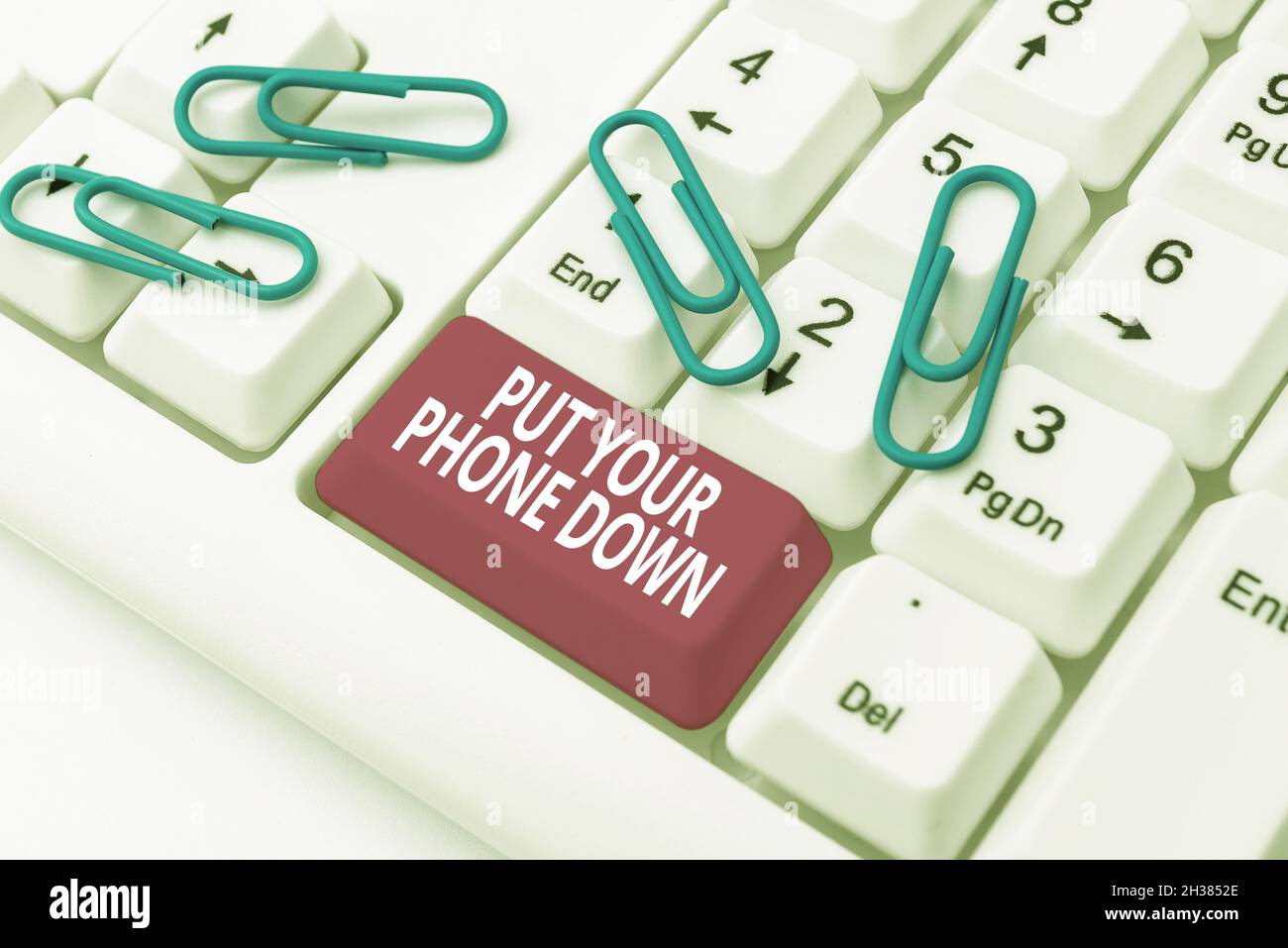 Sign displaying Put Your Phone Down. Business showcase end telephone ...