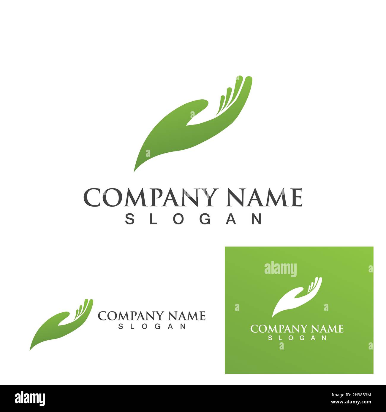 Hand hope logo vector set bundle Stock Vector Image & Art - Alamy