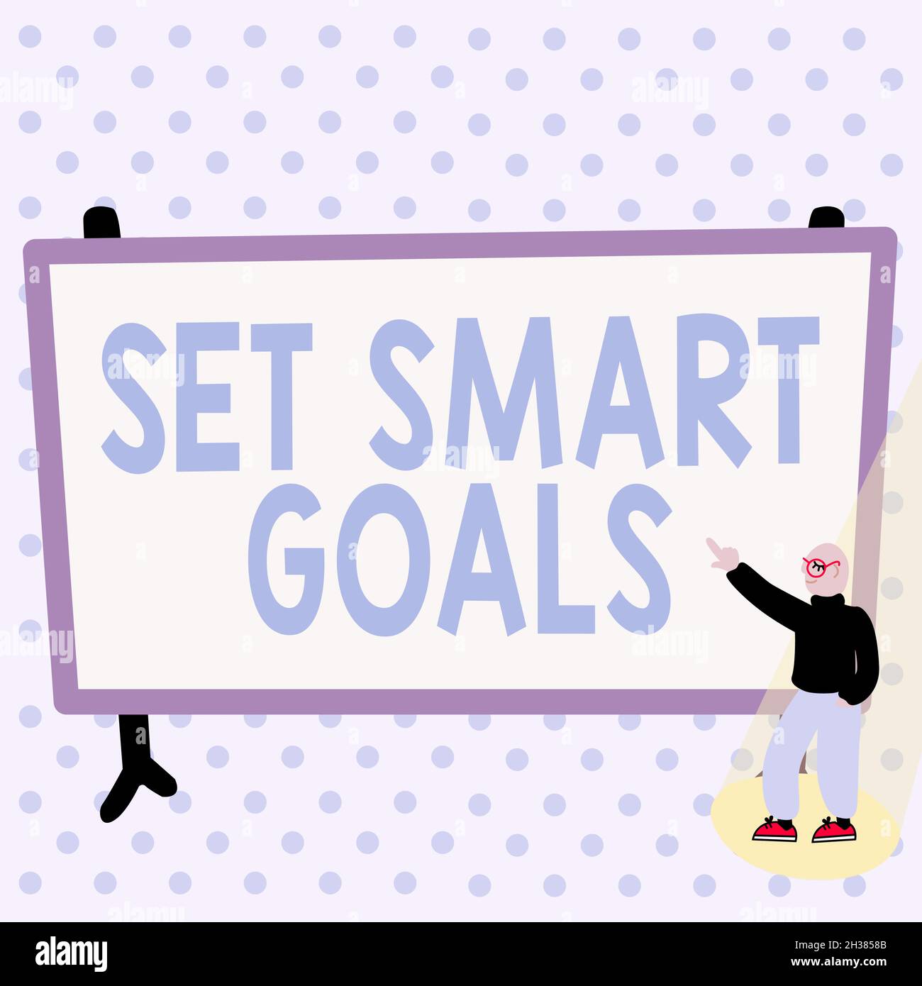 Text showing inspiration Set Smart Goals. Business overview giving ...