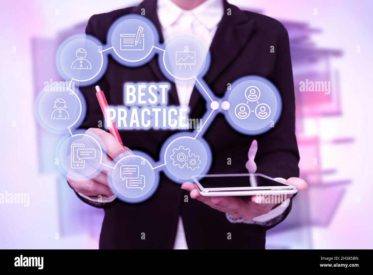 Sign displaying Best Practice. Internet Concept commercial procedures ...