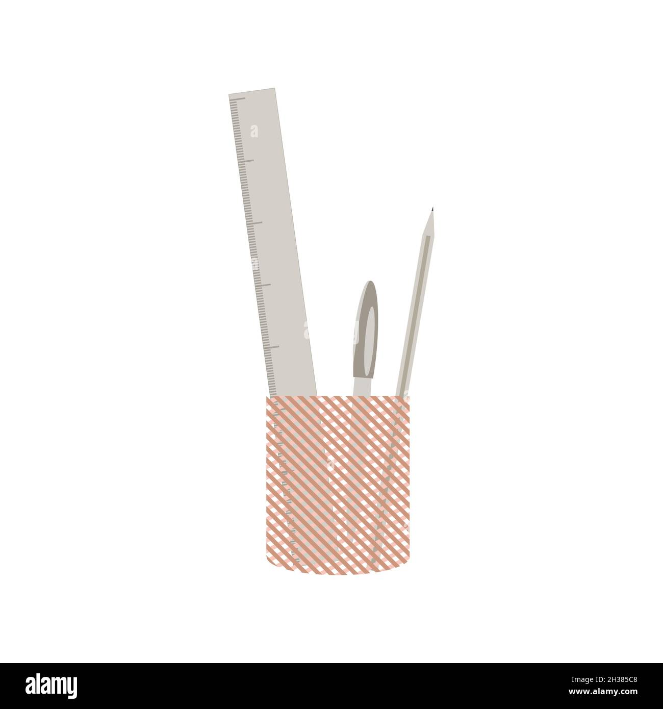 Drawing design desk organizer Stock Vector Images - Alamy