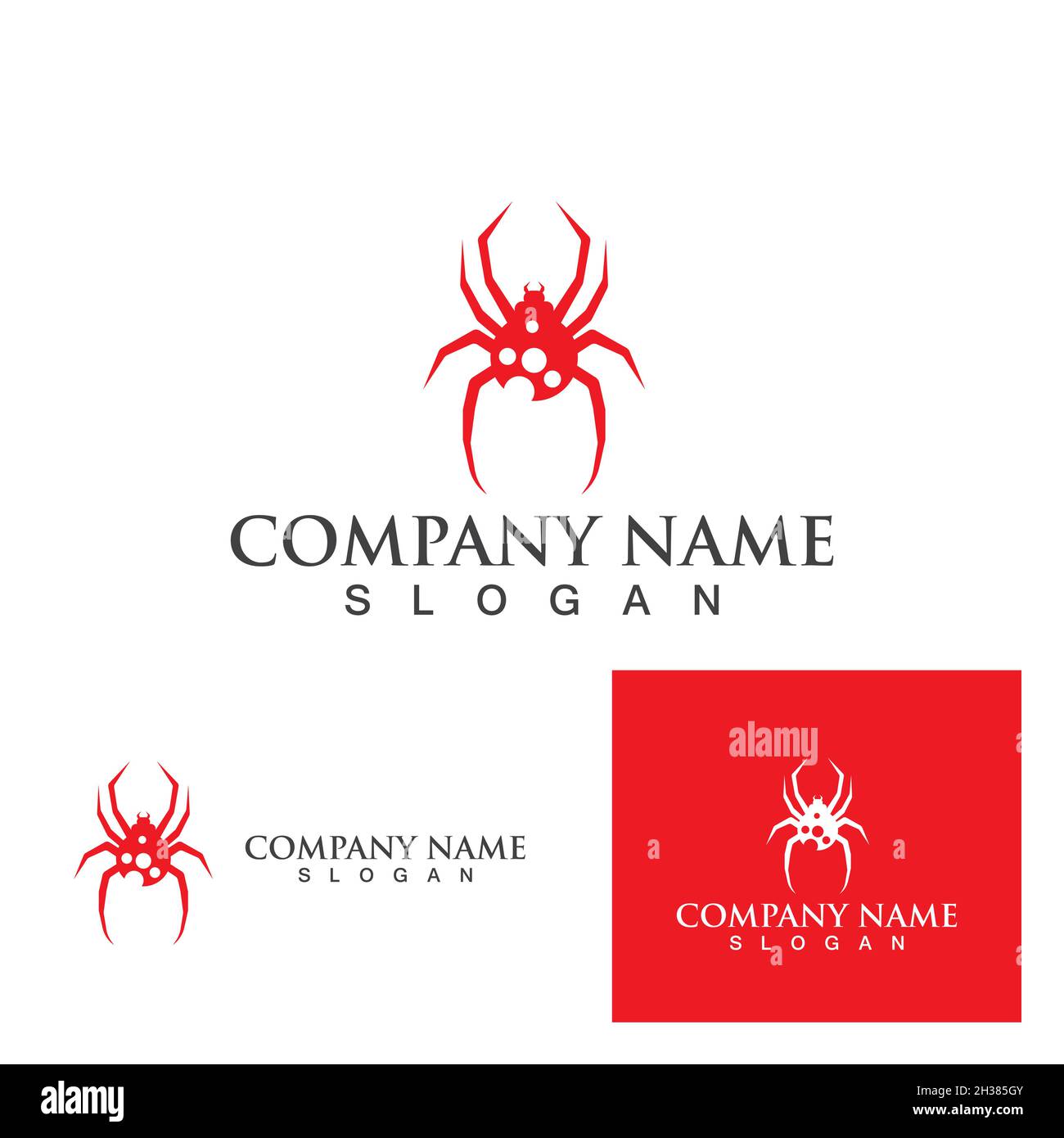 Spider logo template Stock Vector Image & Art - Alamy