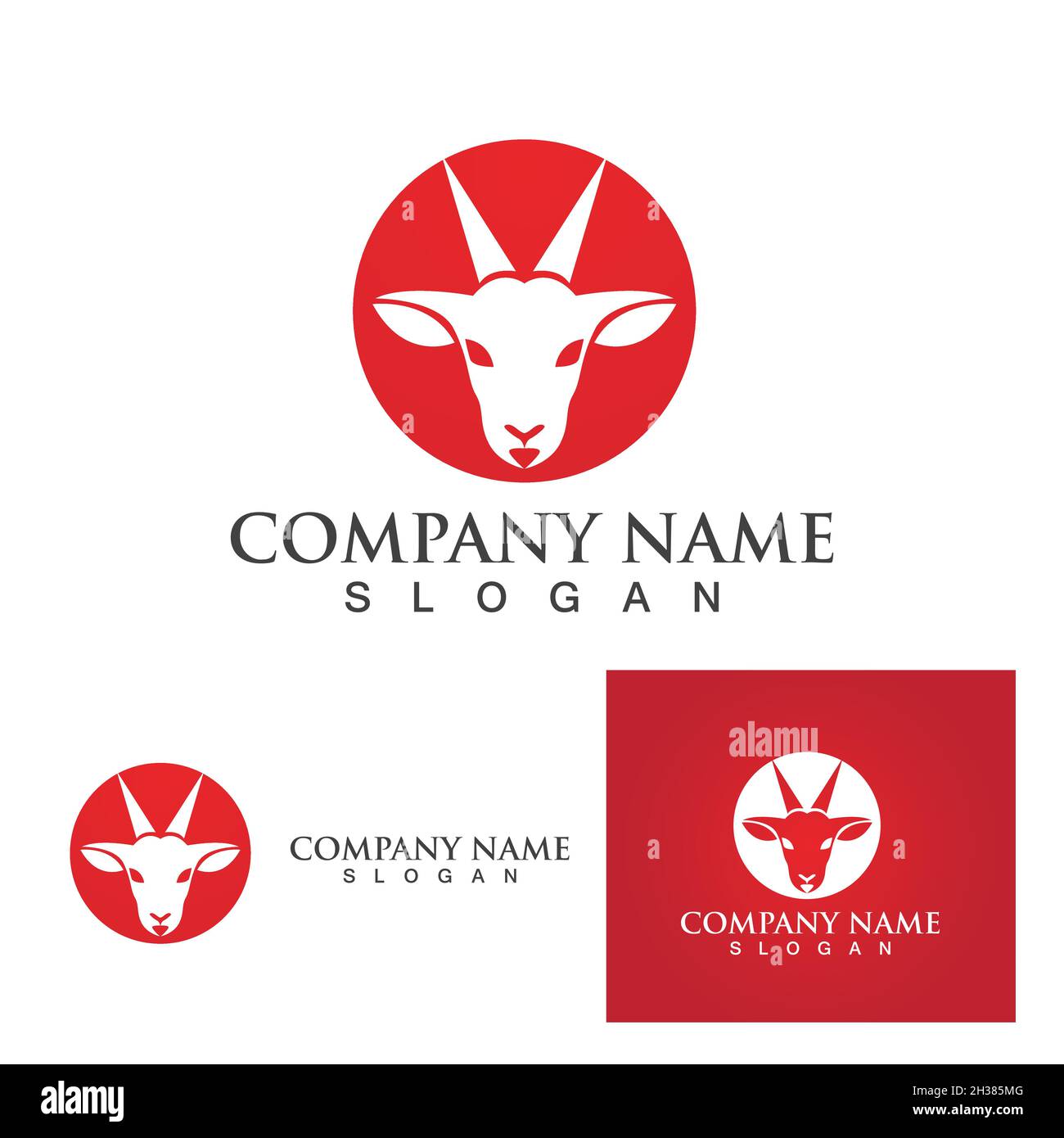 Goat logo template element Cut Out Stock Images & Pictures - Alamy