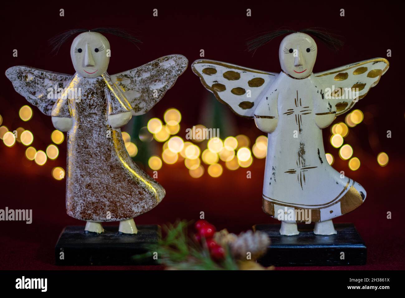decorative golden angels christmas Stock Photo - Alamy