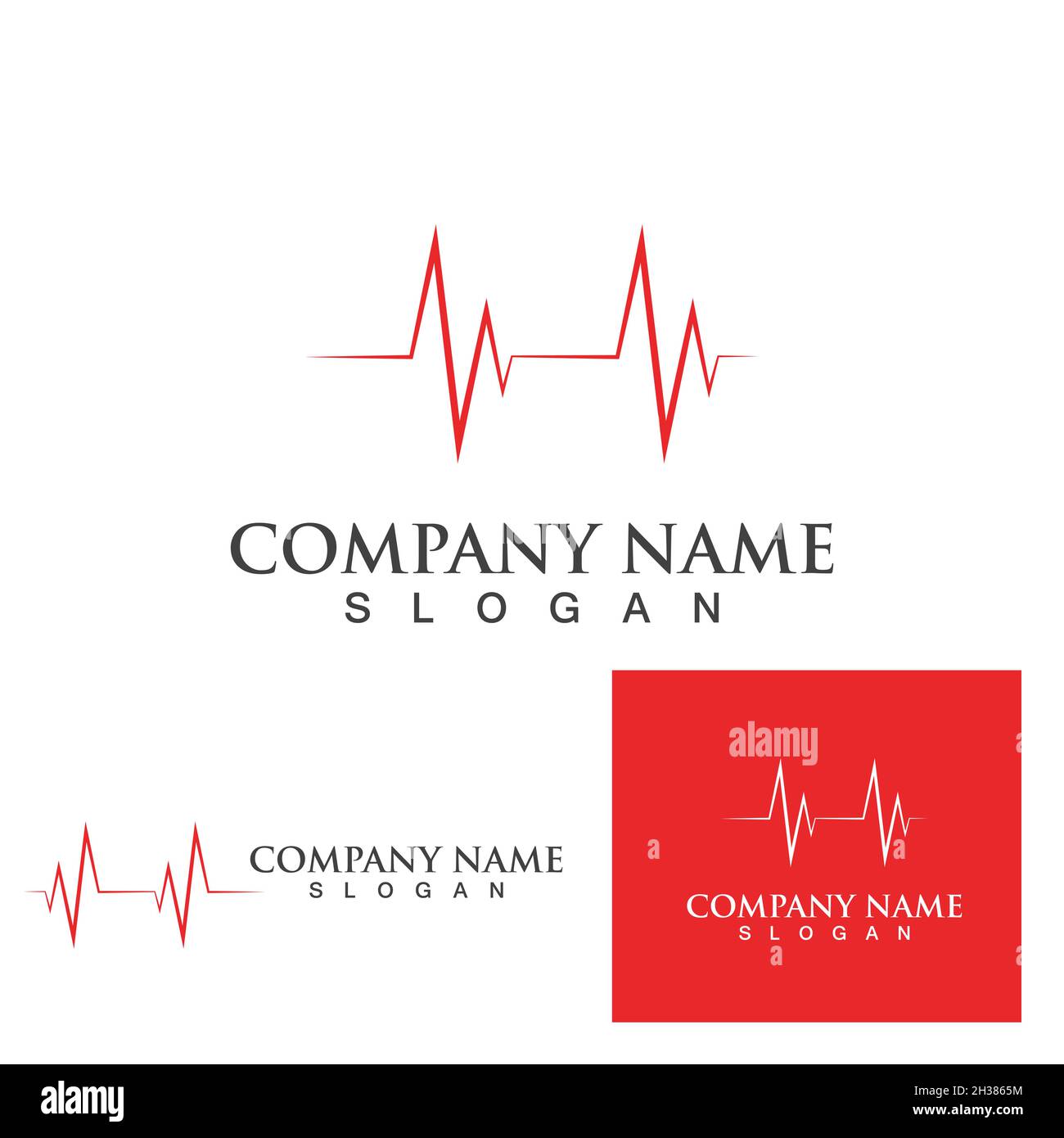 Heart beat wave line logo vector Stock Vector Image & Art - Alamy