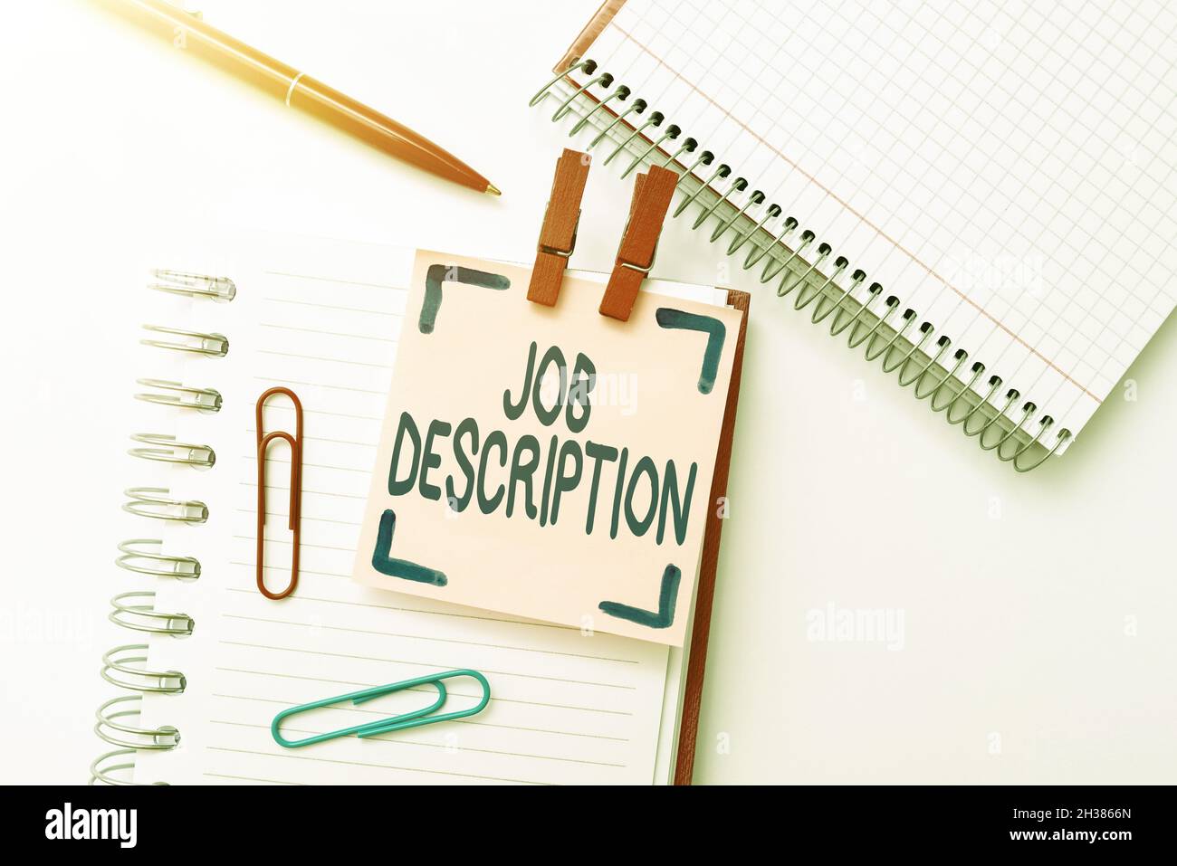 Hand writing sign Job Description. Business overview a formal account ...