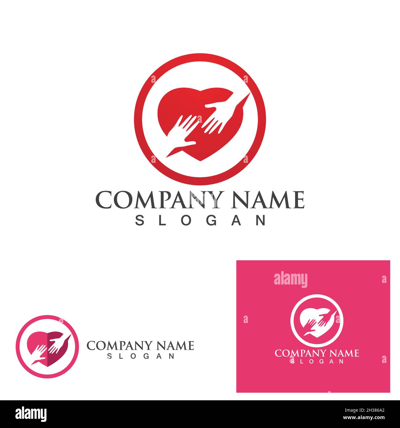 Hand love logo vector eps10 Stock Vector Image & Art - Alamy