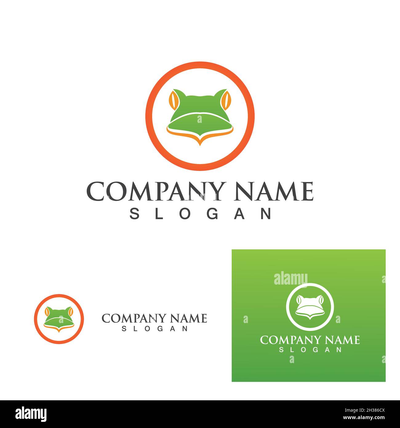 Frog toad logo symbol Stock Vector Images - Alamy